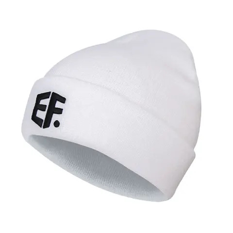 Buy Oem Customized 3d Embroidered Logo White Winter Slouchy Beanie from ...