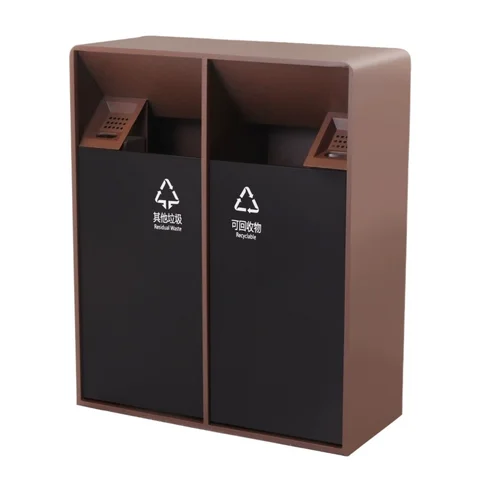 Buy Outdoor Vertical Trash Can Mall Hotel Garbage Can Large Capacity ...