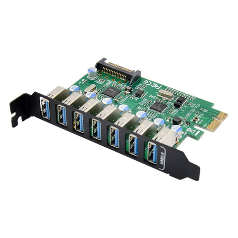 Buy Pci-e Express Card To Usb 3.0 7 Port With A 15pin Sata Power ...