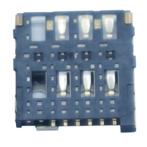 Buy Push Pull Smt Smd Right Angle Golden 6 Pin Micro Sim Card Connector ...