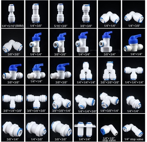 Buy Reverse Osmosis Ro Water System Fitting 1/4" 3/8" Inch 8mm Od Hose ...