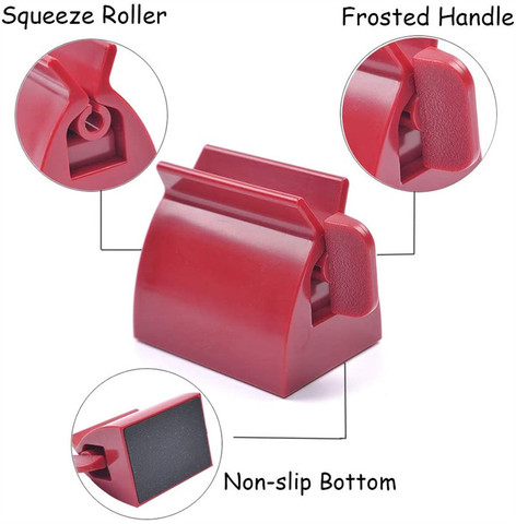 Buy Rolling Tube Toothpaste Squeezer Dispenser Toothpaste Seat Holder ...