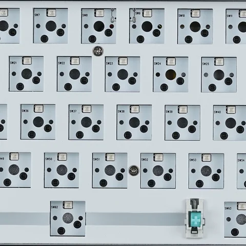 Buy Steel Mechanical Keyboard Kit Mk68 White/black Rgb Diy Gaming ...