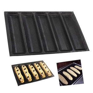 Buy Subway Silicone Bread Form 5 Cavity Silicone Baking Pan Silicone ...