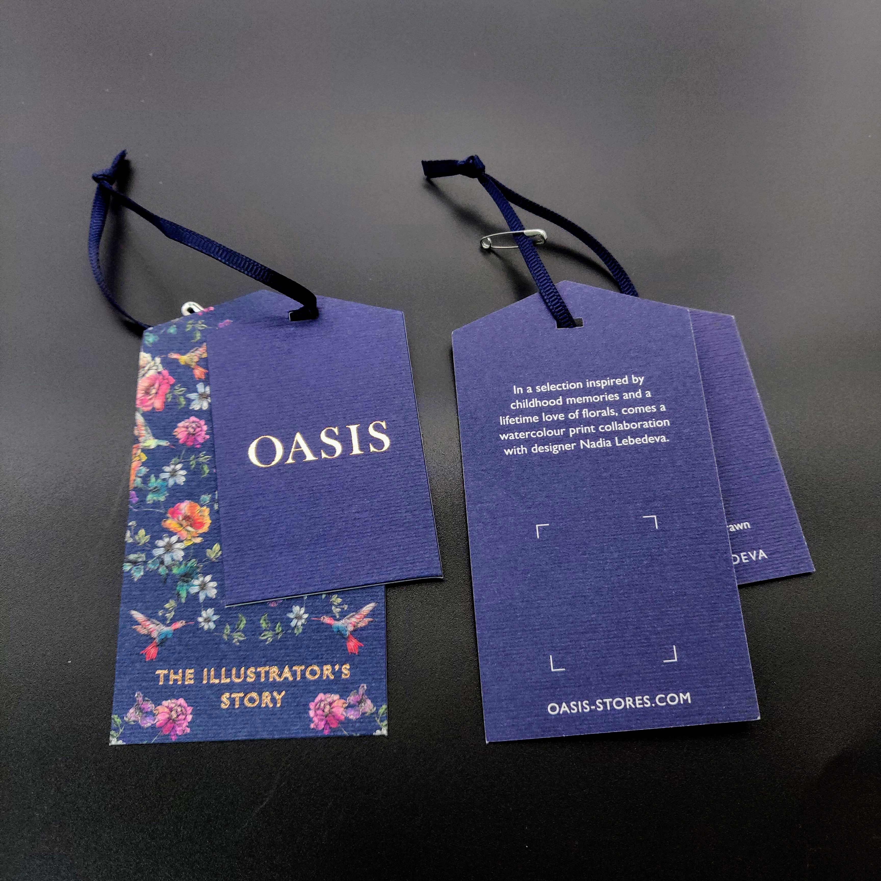 Buy Textured Cardboard Swing Ticket Hangtag With Bronze Foiled And ...
