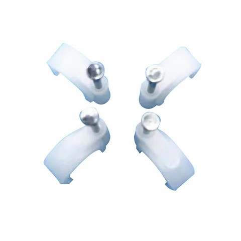 Buy White Single Coaxial Cable Clips Stainless Steel Screws Electrical ...