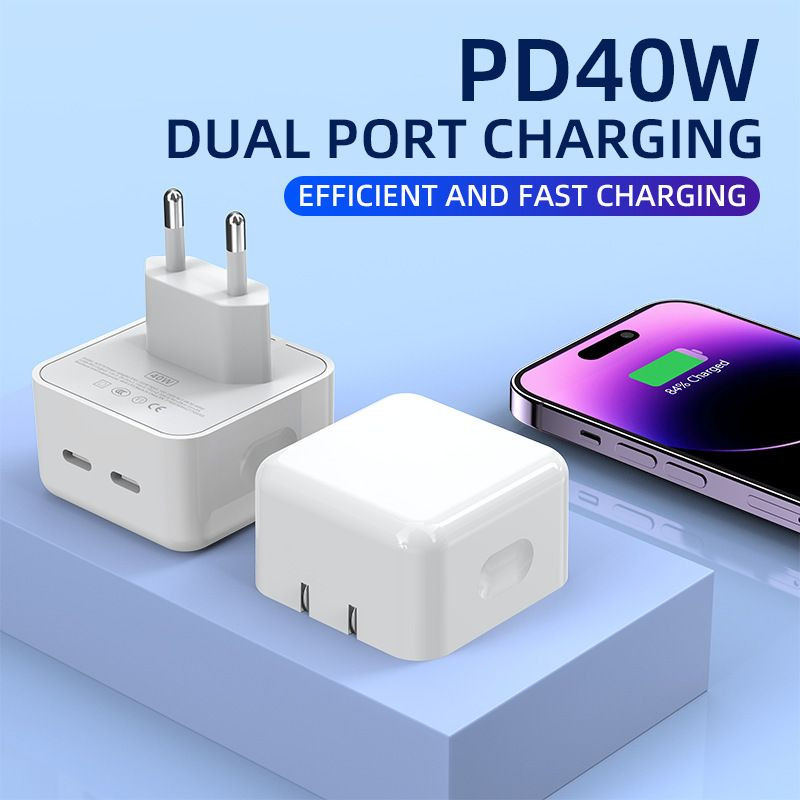 Buy New Dual-pd Charger 35w Folding Foot Dual-pd Adapter 50w Anglo ...