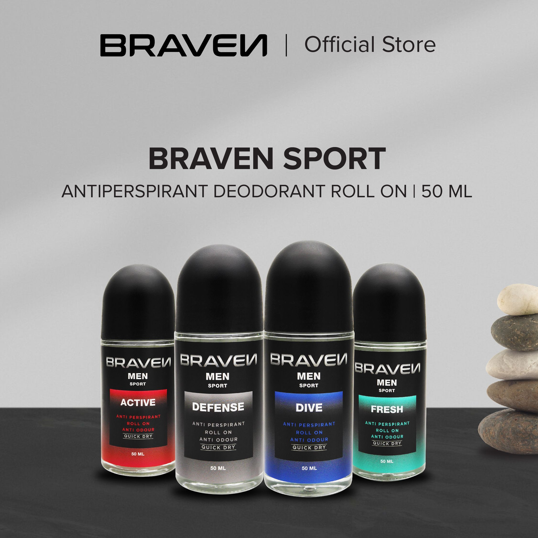 Buy Braven Roll On Deodorant 50 Ml X 72 Pcs /ctn from PT. Griff Prima Abadi, Indonesia ...