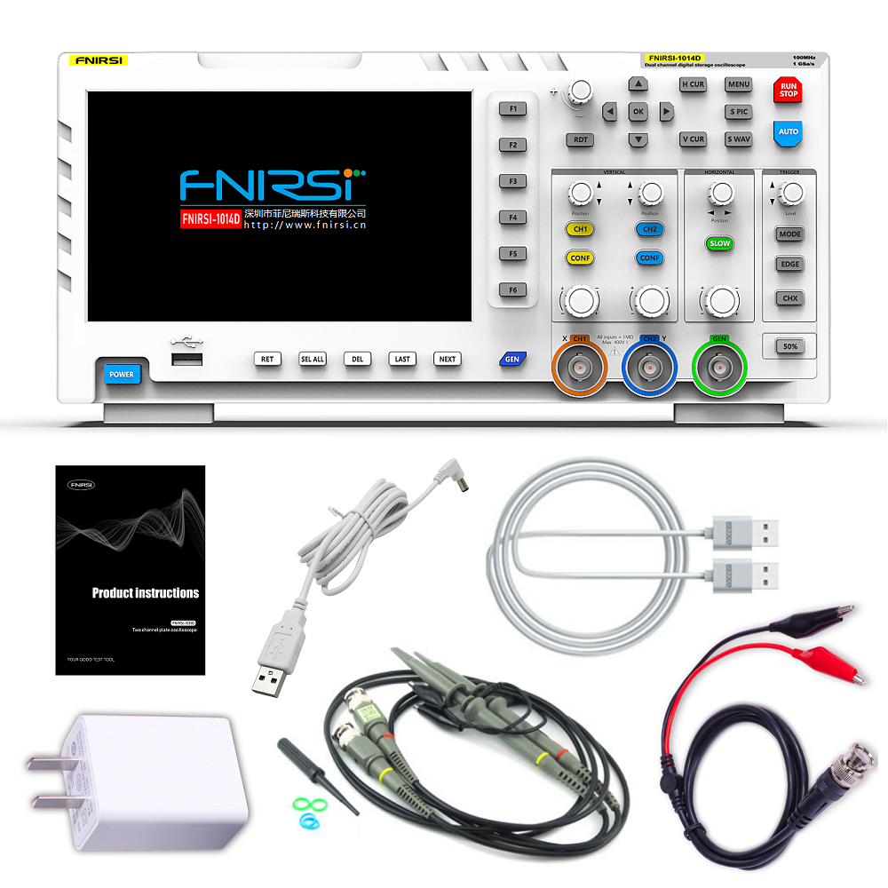 Buy Fnirsi 1014d Digital Oscilloscope Storage Signal Generator 800x480 ...