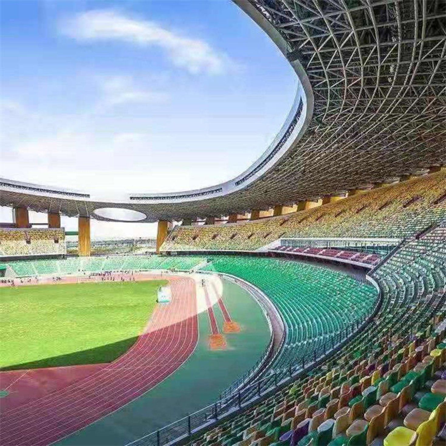 Buy Prefabricated Large Span Space Frame Stadium Bleacher from Xuzhou ...