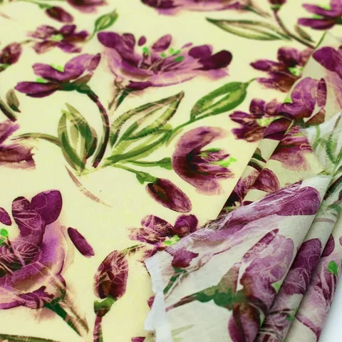 Buy 2024 New Fancy Custom Woven Liberty Lily Flower Digital Printing ...