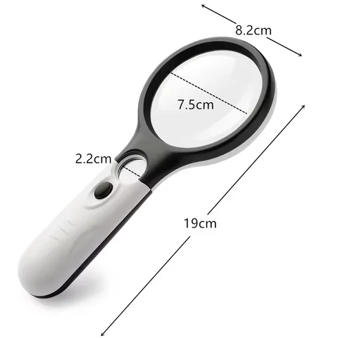 Buy 3 Led Light 45x Magnifying Glass Lens Mini Pocket Handheld ...