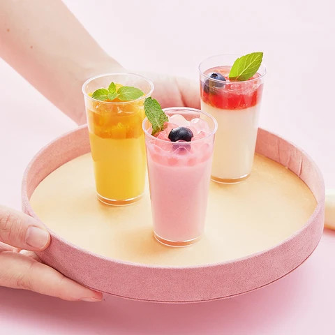 Buy 3 Oz Round Cups Tasting Dessert Cups Clear Small Soupjuice Plastic ...