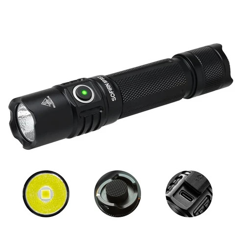 Buy 3800lm Usb C Rechargeable Xhp50b Led Torch With Dual Switch Power ...