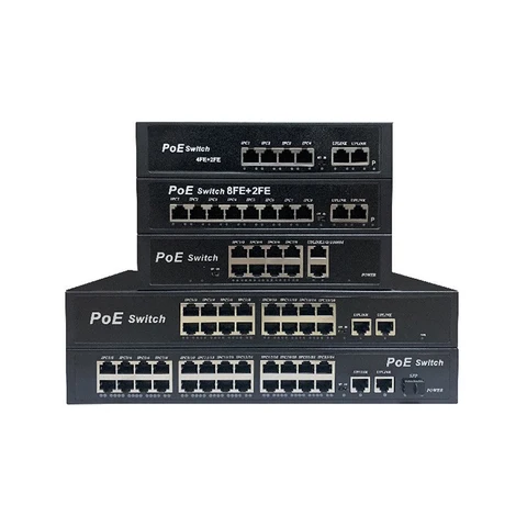 Buy 48v Rack Mount Gigabit 16 Port Rj45 Sfp Port Poe Switch Unmanaged ...