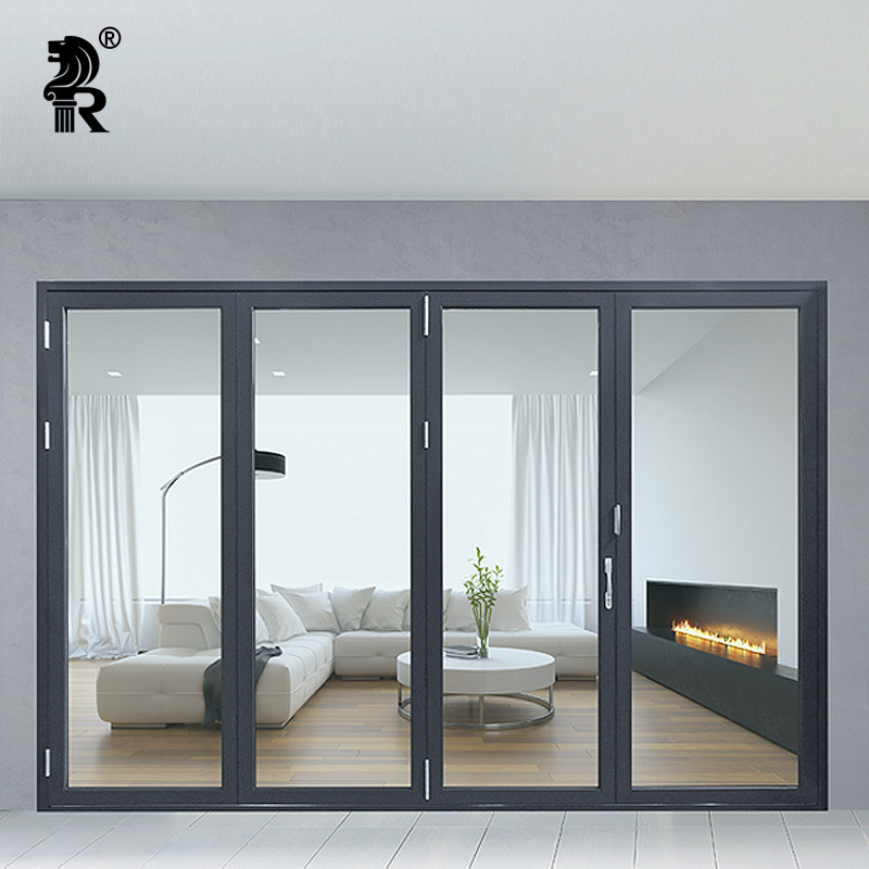 Buy 8 Panel Alumunium Folding Door Plexi Glass Balcony Door Folding ...