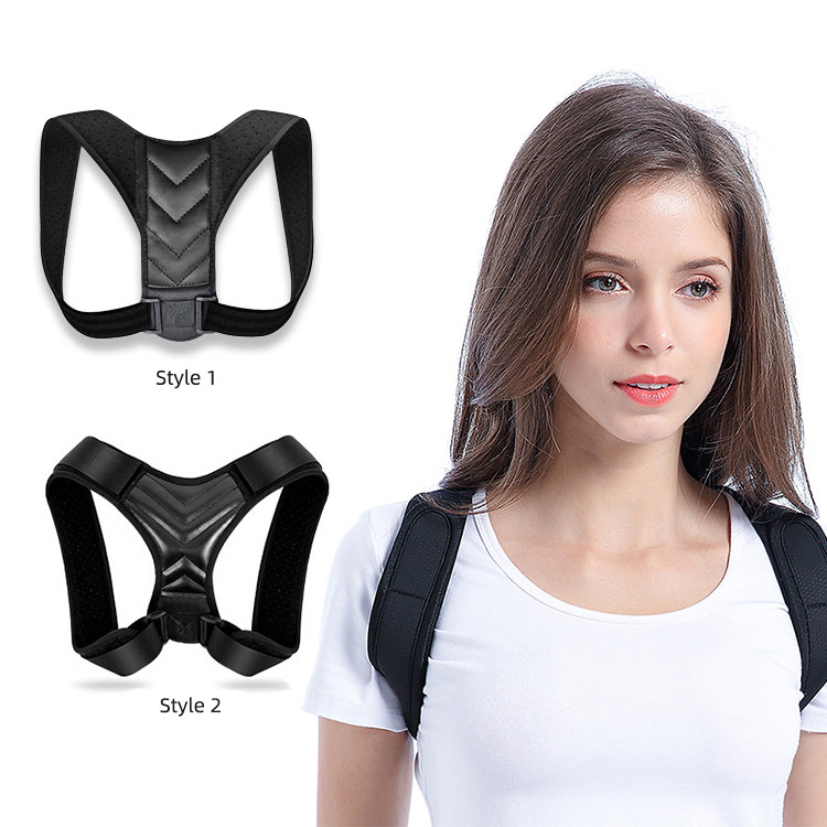 Buy Adjustable Size Black Posture Corrector Support Correction Strap ...