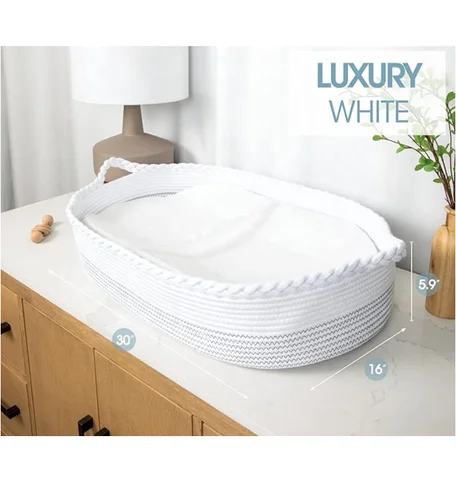 Buy Baby Changing Basket With Contoured Foam Pad Wipeable Waterproof ...