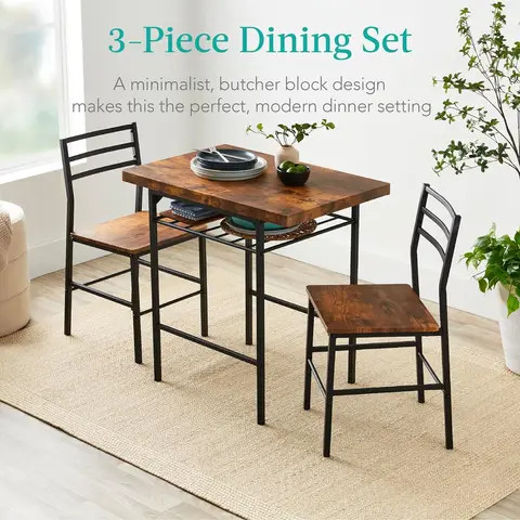 Buy Best Choice Table And Chairs 3 Piece Modern Dining Table Space ...