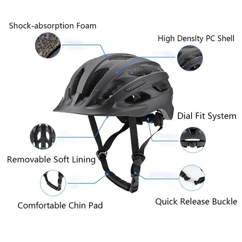 Buy Ce Certificate Removable Sun Visor Bike Helmet With Usb ...