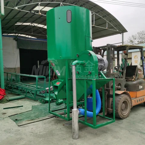 Buy Chicken Cattle Pig Farm Tmr Vertical Animal Feed Mixer And Crusher Powder Mixing And ...