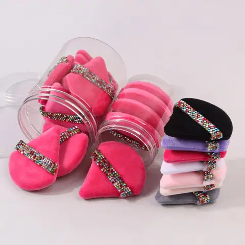 Buy Cosmetic Accessories Triangle Loose Powder Puff Velvet Make Up Puff ...
