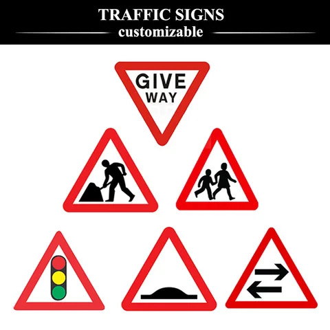 Buy Custom Danger Traffic Warning Signs For Sale Yellow Triangle Kids ...