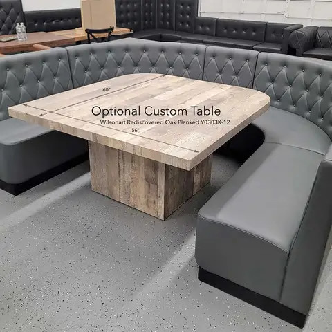 Buy Customizable Size Tufted Leather Restaurant Booth L U Shape Modern ...