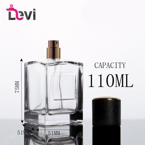 Buy Devi Glass Perfume Bottles 110ml Simple Design Square Mens Parfum ...