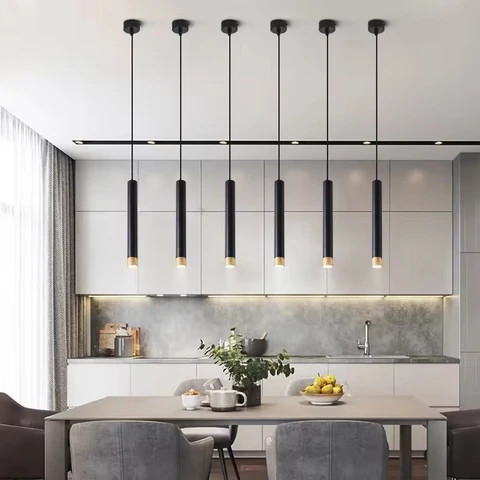 Buy Dimmable Hanging Light Cylinder Hanging Lamp Kitchen Island Pendant ...