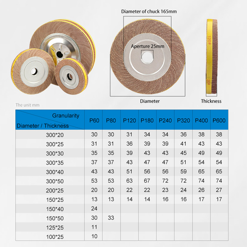 Buy Flap Wheel 300*50*25 6 Inch Aluminum Oxide Abrasive With Wood ...