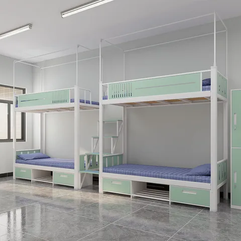 Buy Four-person Metal Frame Apartment Bed Lower Table College Students ...