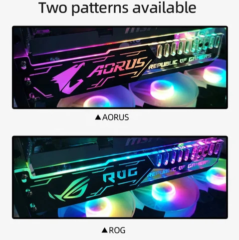 Buy Gaming Gamer Computer Accessories 25cm Gpu Holder Gpu Stand Rgb ...