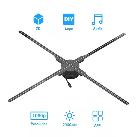 Buy Growns1 Meter 3d Holographic Led Fan Advertising Display 3d ...