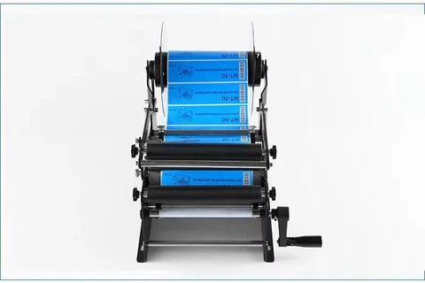 Buy Manual Mineral Water Plastic Round Bottle Labeling Machine For ...