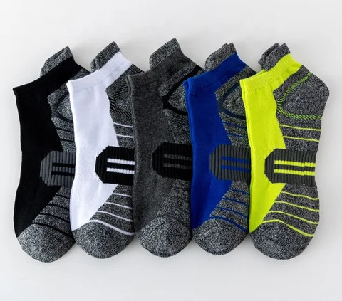 Buy Mens High Quality Sports Spandex Socks Sweat Absorbent Breathable ...