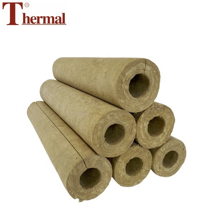 Buy Mineral Wool Pipe Section Heat And Cold Insulation Rock Wool Pipe ...