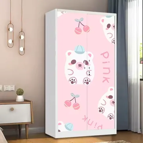 Buy Modern Locker Double Sliding Door Closet Wardrobe Design Lemari ...