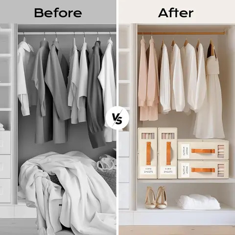 Buy New Design Boxes Sheets Organizer Linen Closet Bedsheet Organizers ...