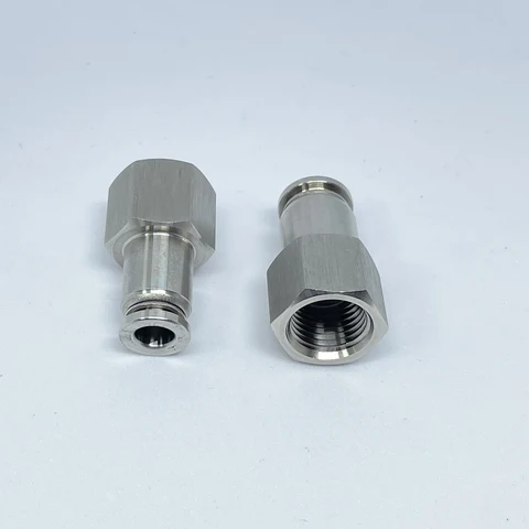 Buy New Stainless Steel Pneumatic Pipe Fitting Pcf Type Zkqg2f Series ...