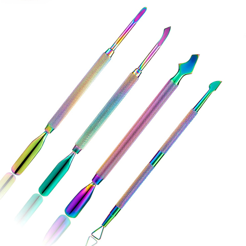 Buy Safety Point Cuticle Pusher Andcolorful Stainless Steel Cutic ...