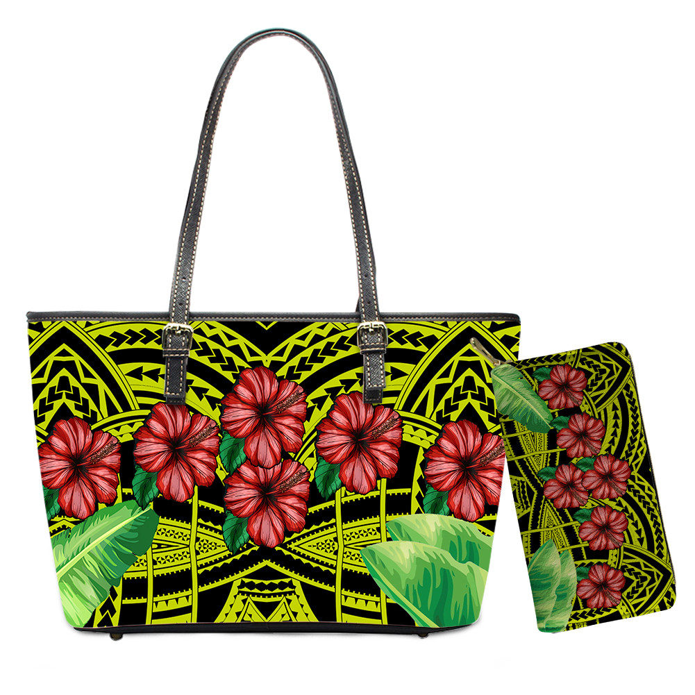 Buy Tropical Red Hibiscus Flower Polynesian Samoa Tribal All Over Print ...
