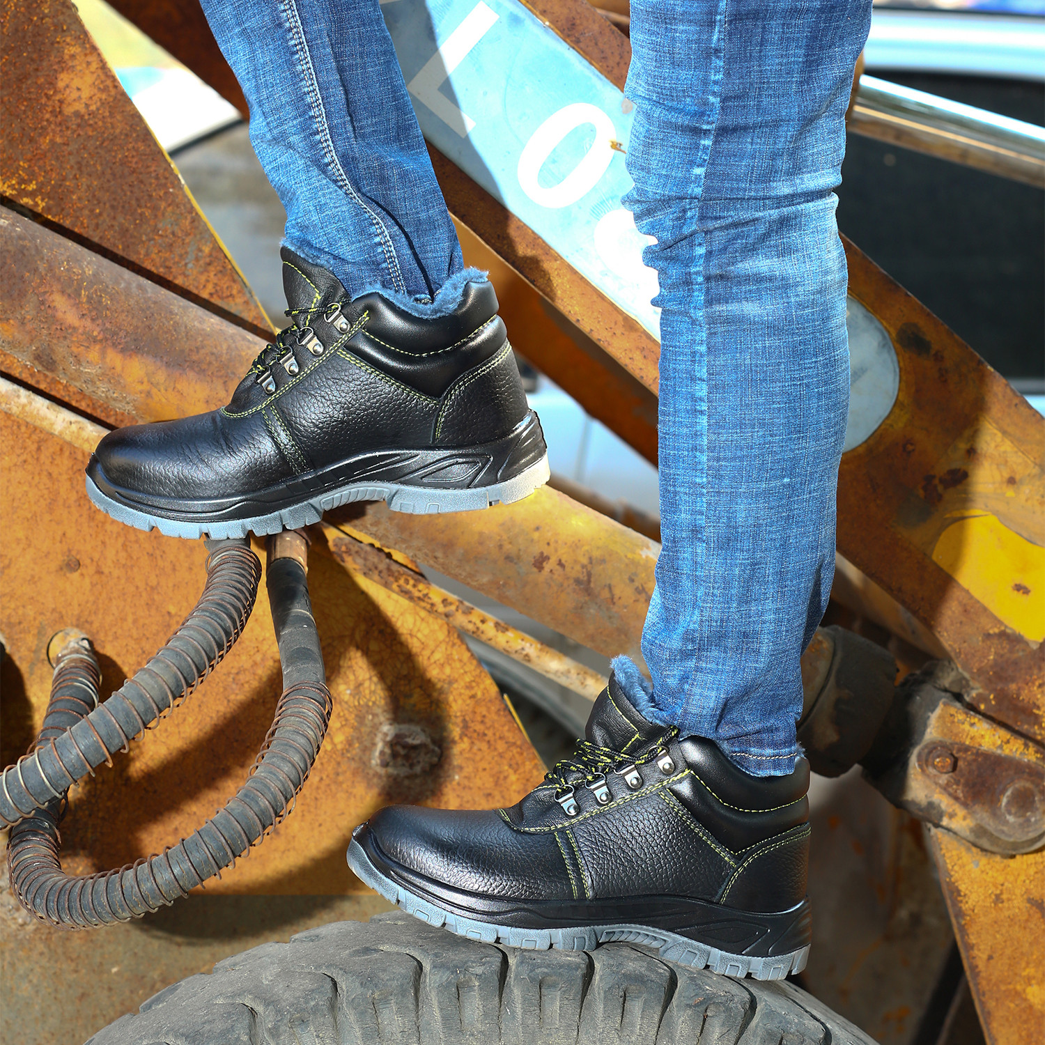 Buy Winter Thermal Double Density Polyurethane Sole Upper Leather ...