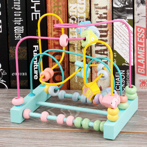 Buy Wooden Kids Toys, Counting Circles Bead Abacus Wire Maze Wire ...
