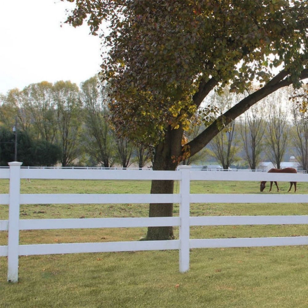 Buy Long Service Life Customized 3-rail Pvc Horse Fence Plastic Fence ...