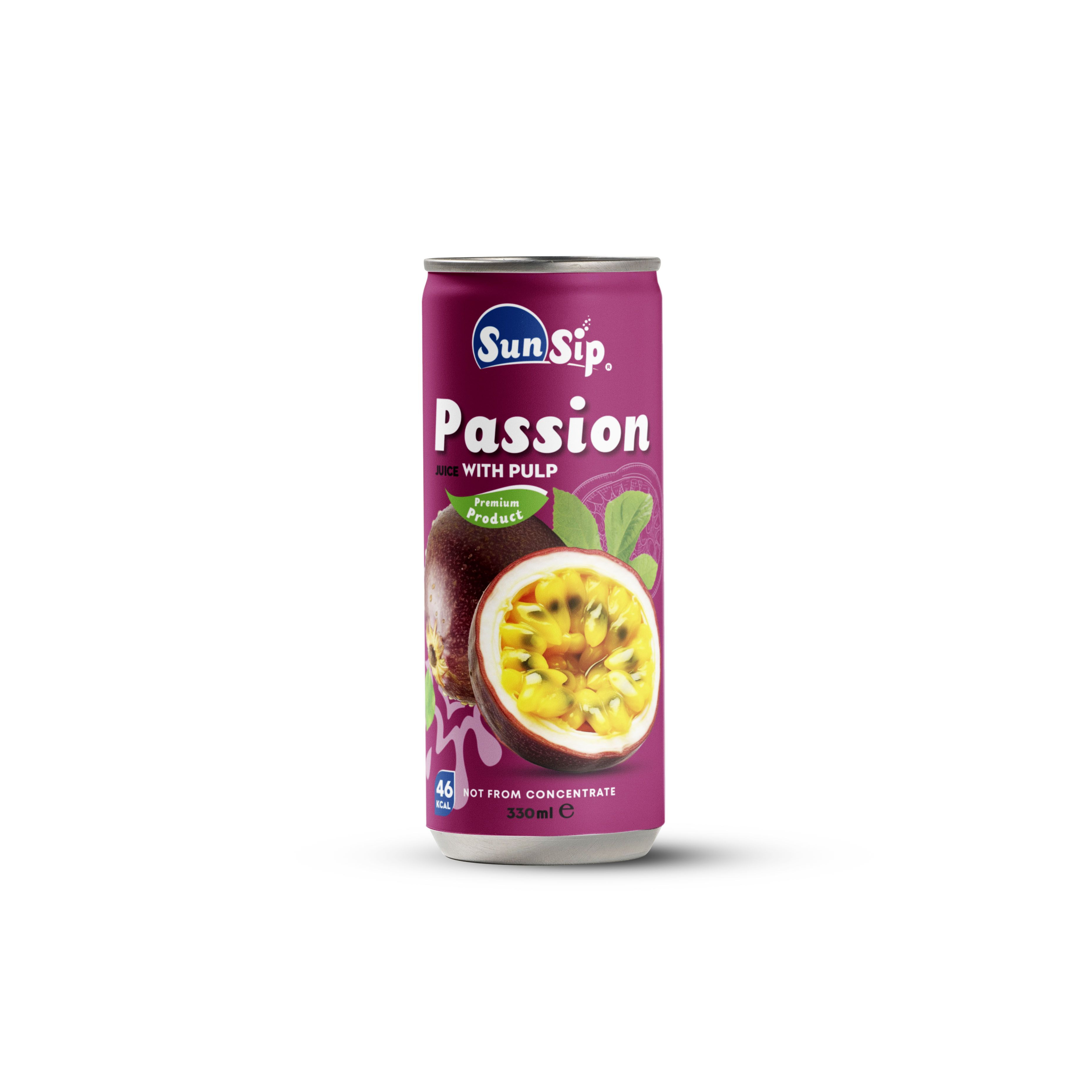 Buy “sunsip” Passion Juice Drink Sleek Can Can 330ml With Pulp from ...