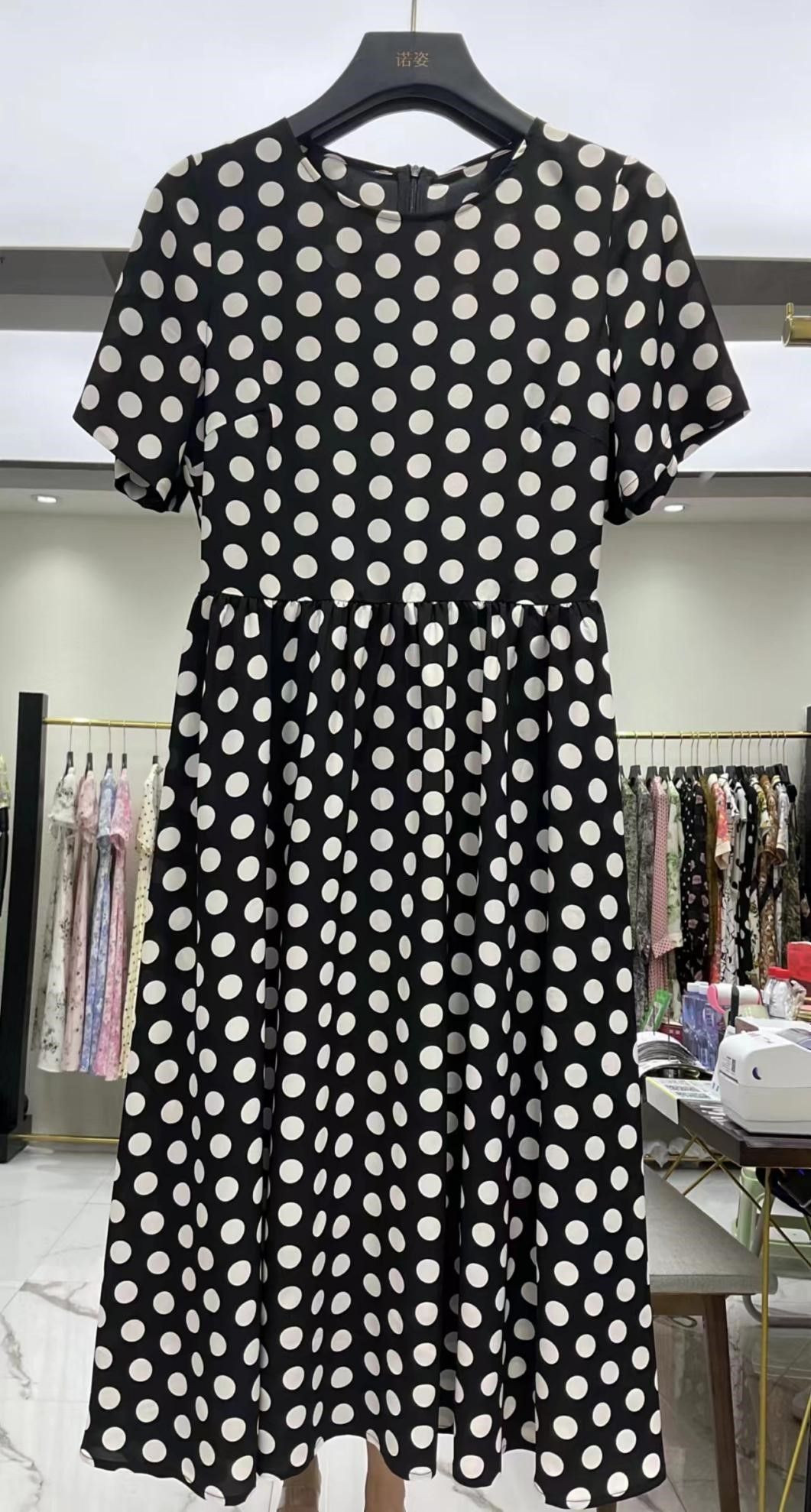 Buy Ladies Polka Dot Dress from Nanyou Nozi Clothing Company, China ...