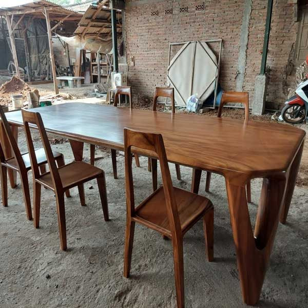 Buy Trembesi Dining Set With A Variant Chair from Mebel Trembesi Jepara ...