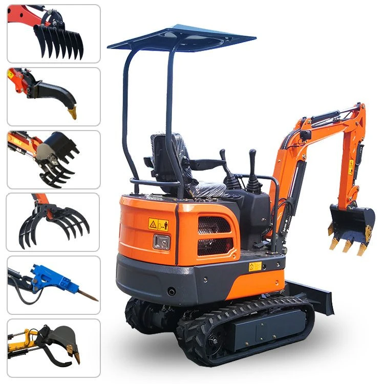 Buy 1000kg Hydraulic Mini Excavator Mini Digger Loader Bagger With ...