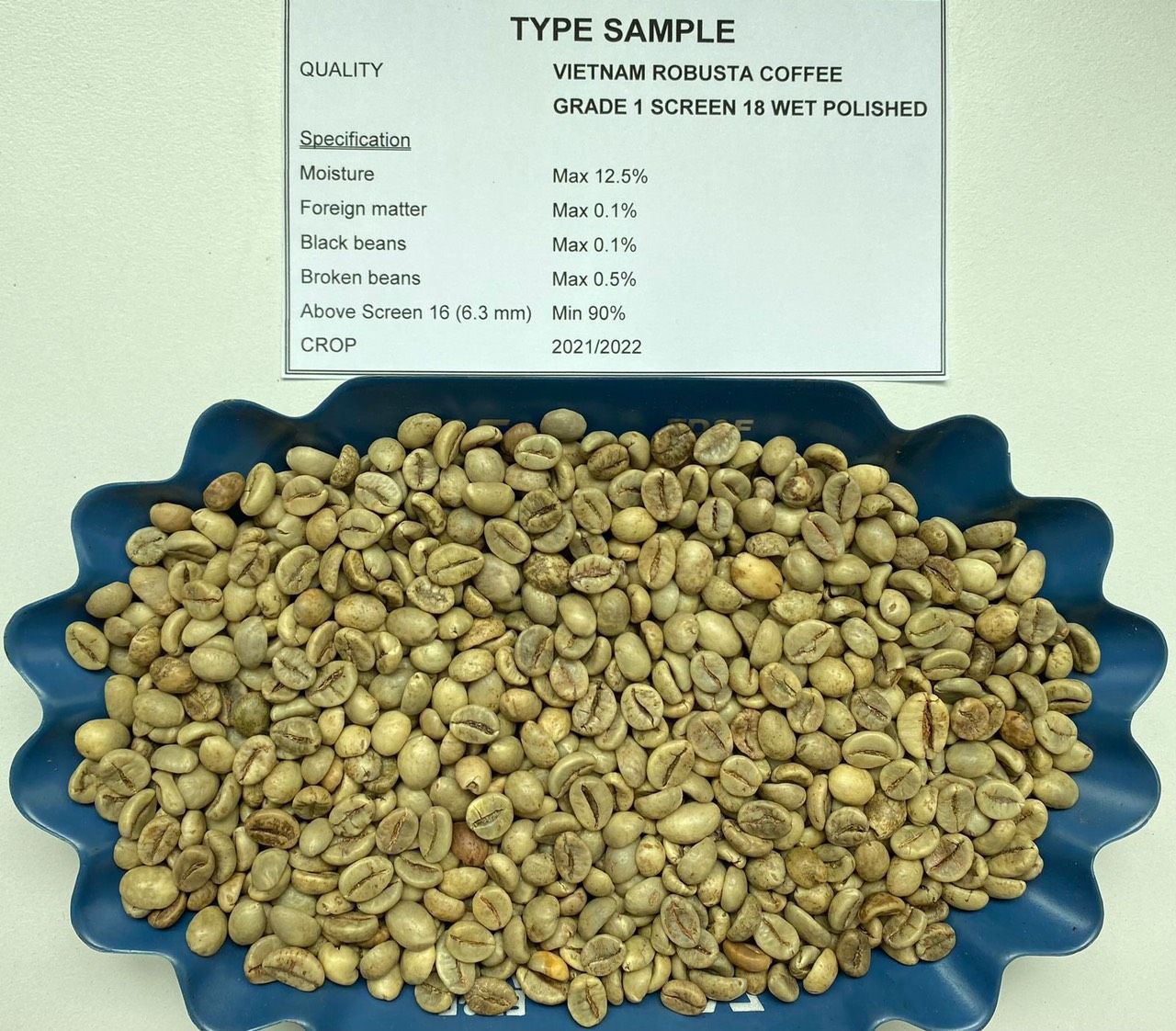 Buy Vietnam Robusta Coffee/ Grade 1 Screen 18 Wet Polished from NAM SON ...